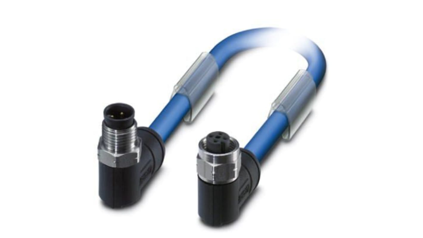 1419132 | Phoenix Contact Right Angle Male M12 to Right Angle Female ...