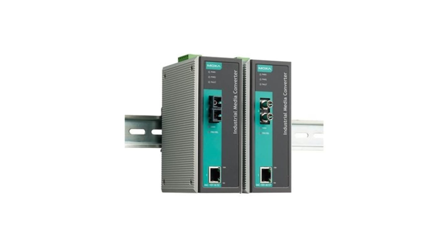 IMC-101-M-ST | MOXA 10/100T, RJ45 Ethernet Media Converter, Multi Mode ...
