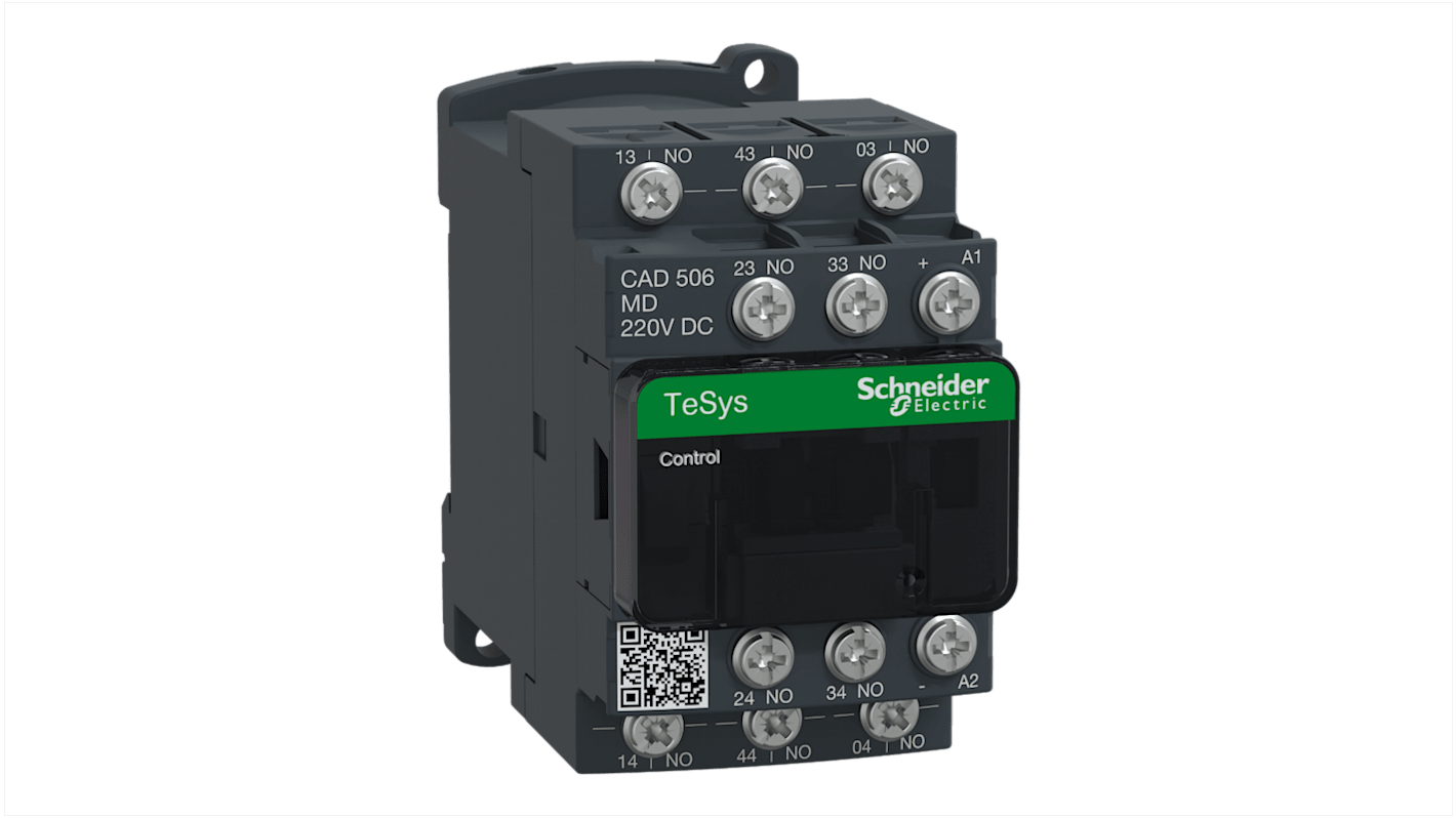 CAD506MD | Schneider Electric Control Relay 1 NO + 1 NC, 10 A Contact ...