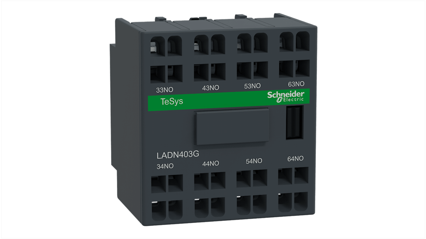 LADN403G | Schneider Electric Auxiliary Contact Block, 4 Contact, 4NO ...