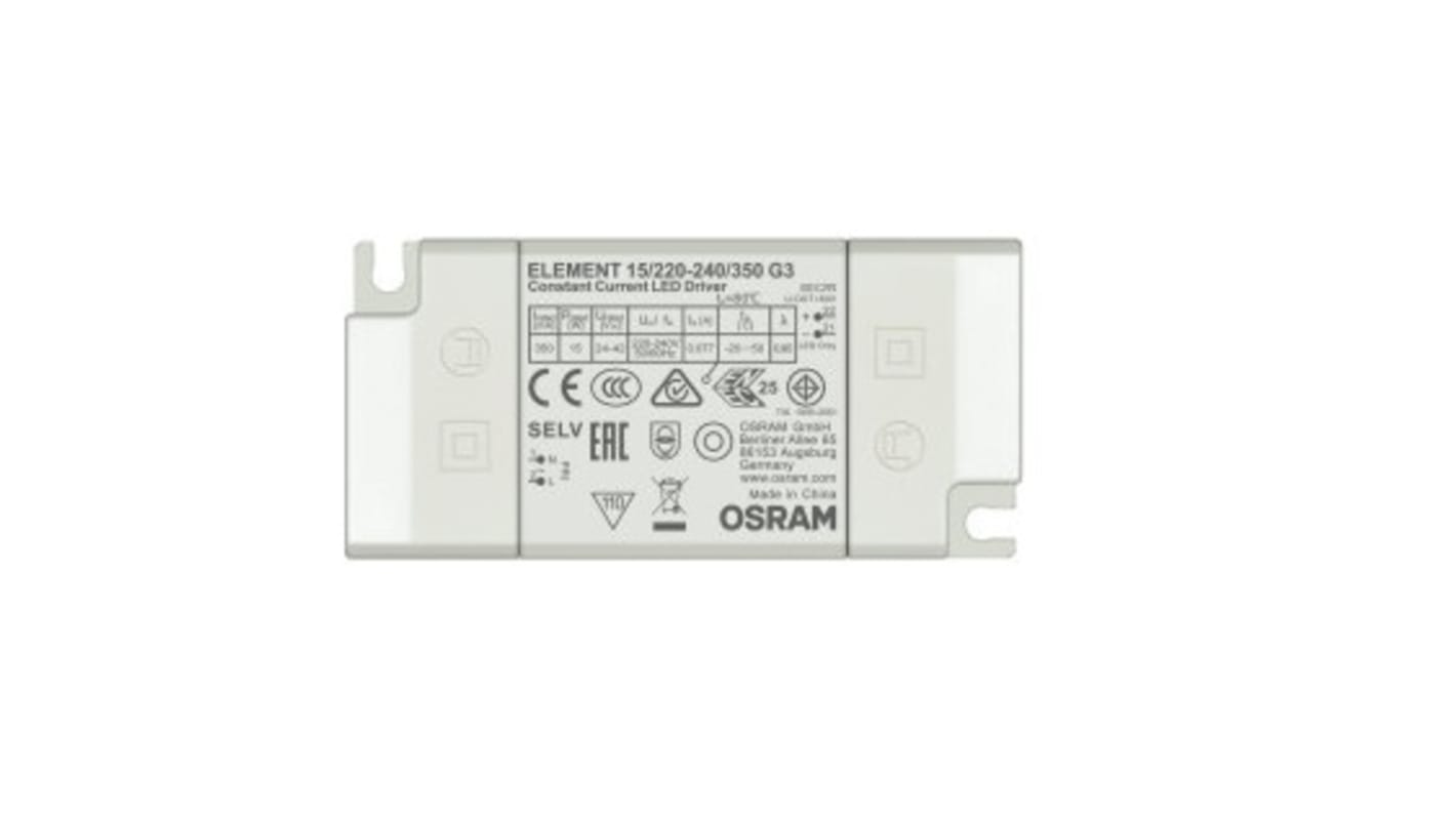 ELEMENT-15/220-240/350-G3 | Osram LED Driver, 24 → 42V Output, 14.7W ...