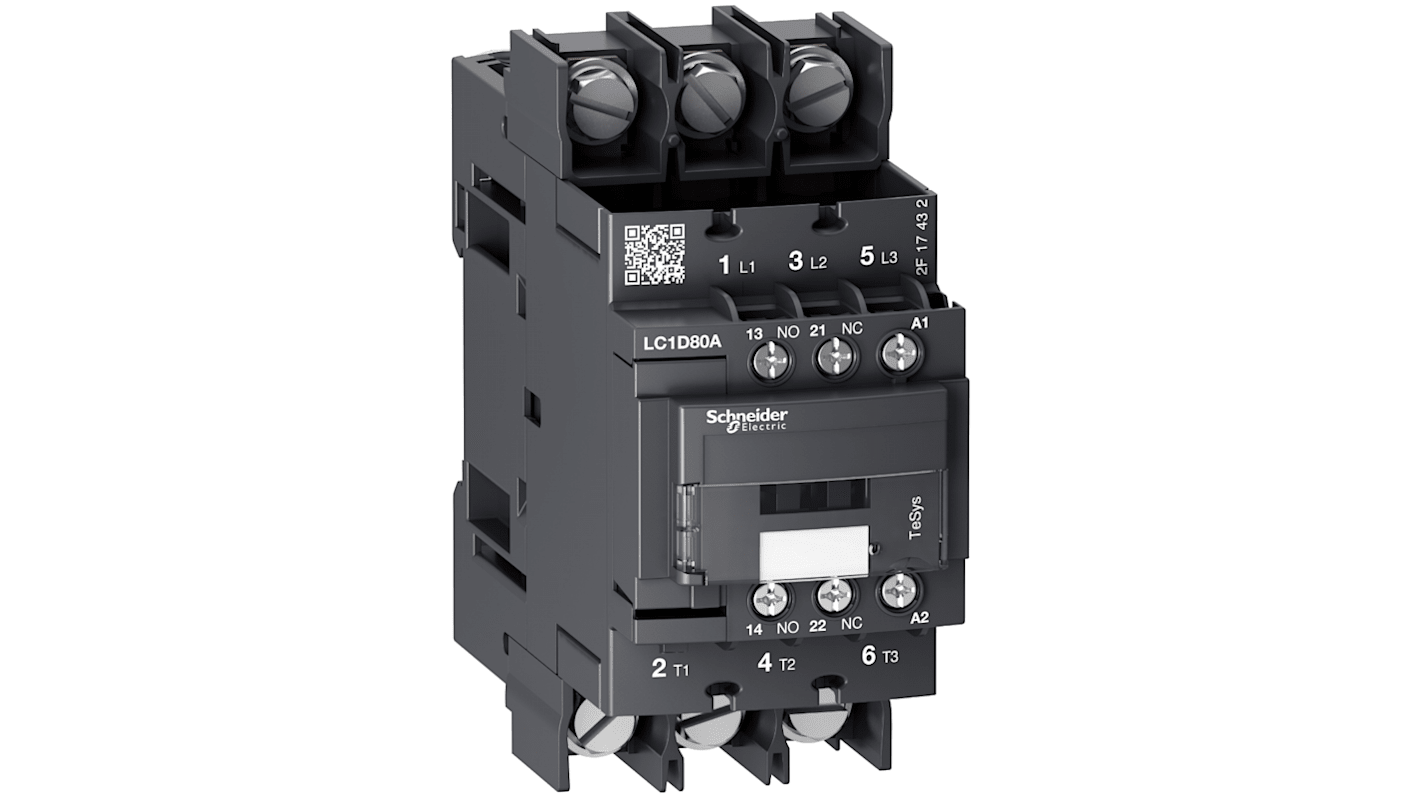 LC1D80A6P7 | Schneider Electric TeSys D LC1D Contactor, 230 V Coil, 3 ...