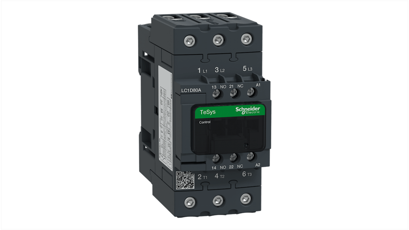 LC1D80AF7 | Schneider Electric TeSys D LC1D Contactor, 3-Pole, 80 A, 1 ...