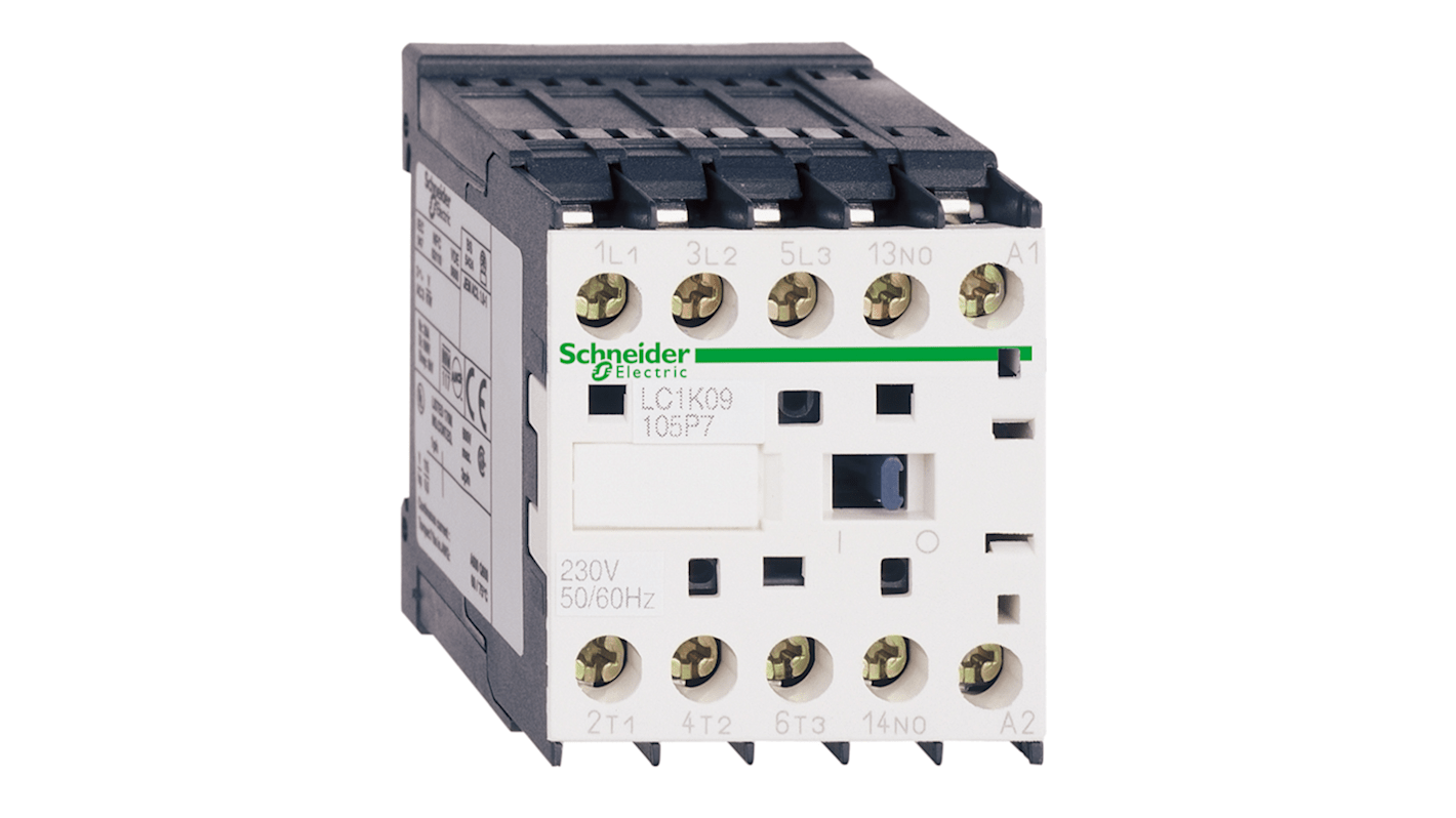LC1K06105P7 | Schneider Electric TeSys K LC1K Contactor, 3-Pole, 6 A, 1 ...