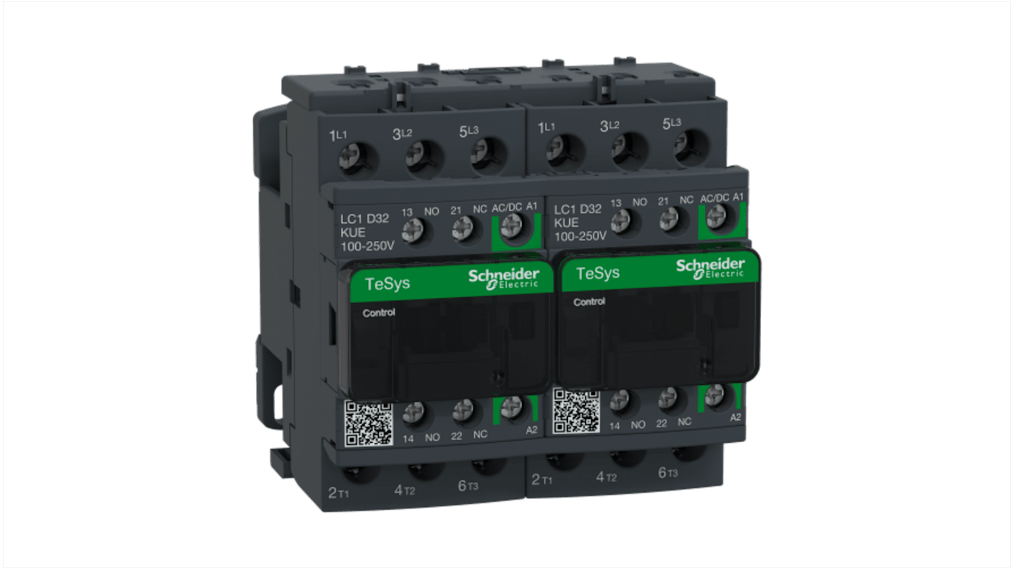 LC2D32KUE | Schneider Electric TeSys D LC2D Reversing Contactor, 3-Pole ...