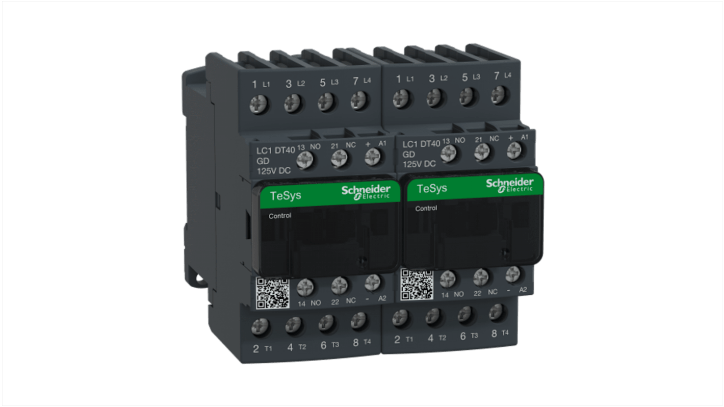 LC2DT40GD | Schneider Electric LC2D Series Reversing Contactor, 4-Pole ...
