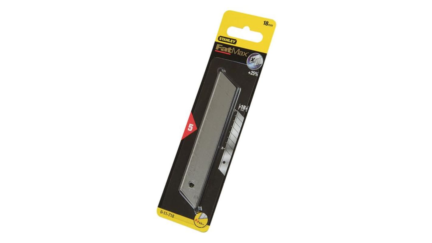 2-11-718 | Stanley FatMax Flat Cutter Blade, 18 mm, 10 per Package | RS