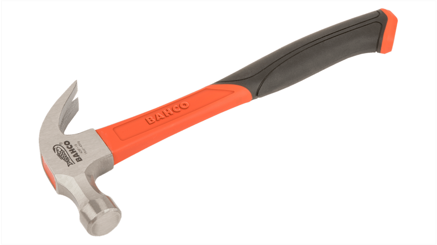 428F-13 | Bahco Steel Claw Hammer with Fibreglass Handle, 370g | RS