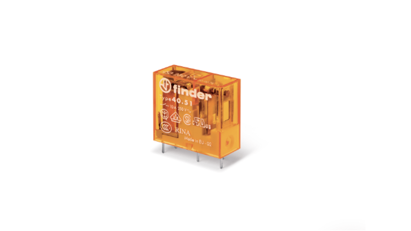 405190240303 | Finder PCB Mount Power Relay, 24V dc Coil, 12A Switching ...