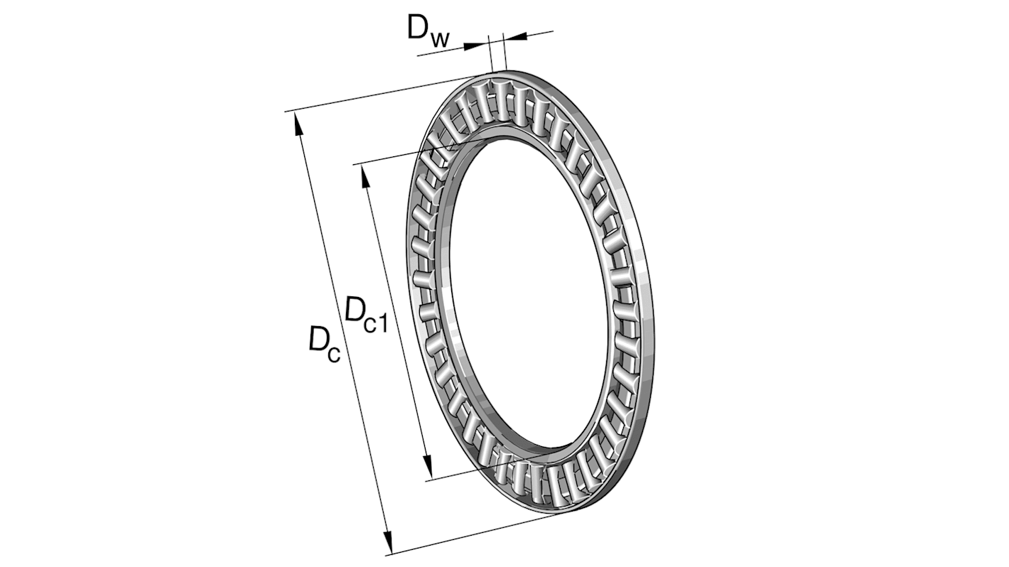 INA AXK2542-A/0-10 25mm I.D Needle Roller Bearing, 42mm O.D | RS
