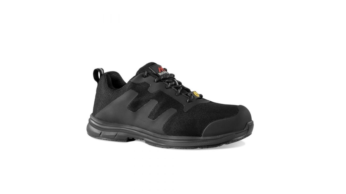 RF008-09 | Rockfall Black Toe Capped Safety Shoes, UK 9, EU 43 | RS