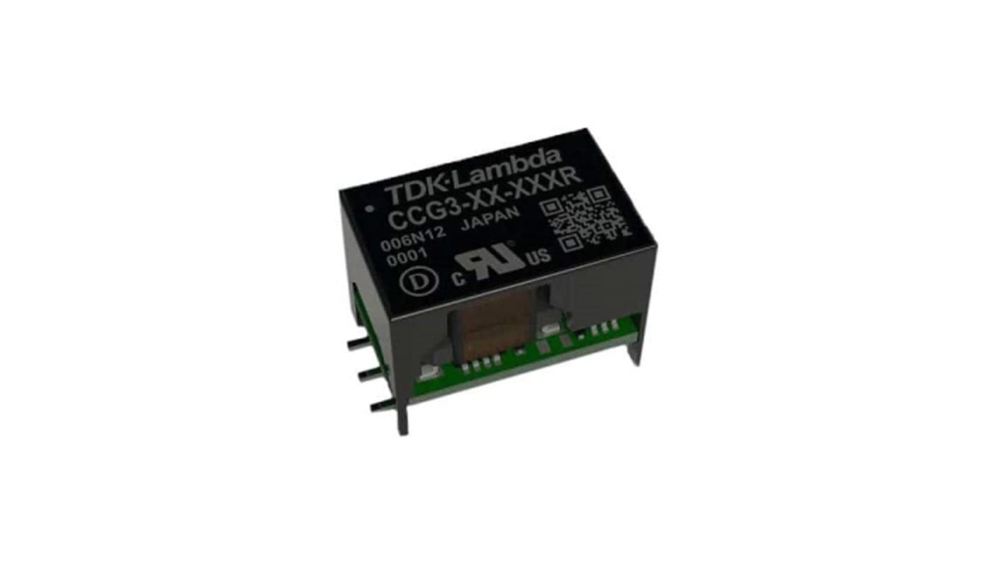 CCG3-24-05SR-RS | TDK-Lambda CCG Isolated DC-DC Converter, 5V dc/, 9 → 36 V dc Input, 3W ...
