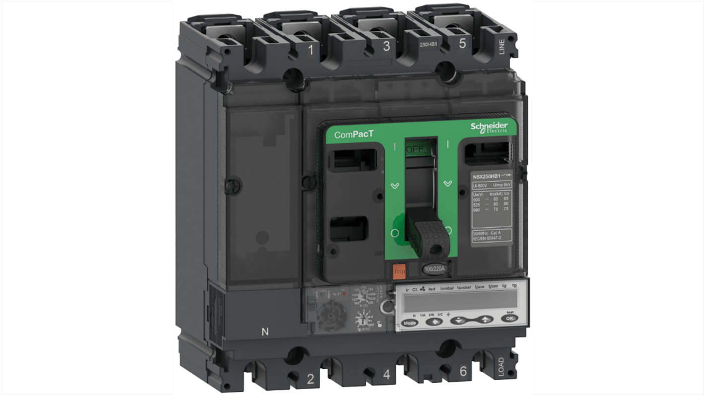 C25R36M150 | Schneider Electric, ComPacT MCCB 3P 150A, Fixed Mount | RS