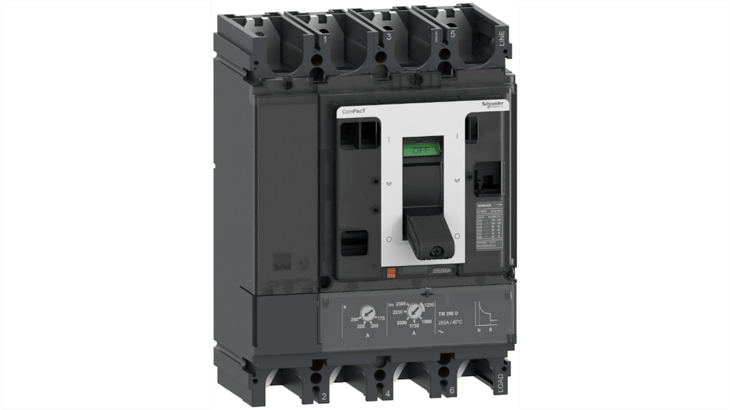 C40F4TM250D1 | Disjoncteur Schneider Electric ComPacT 4 pôles, 250A ...