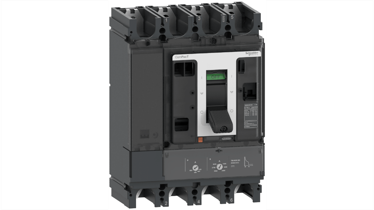 C40F4TM320D | Schneider Electric, ComPacT MCCB 4P 320A, Fixed Mount | RS