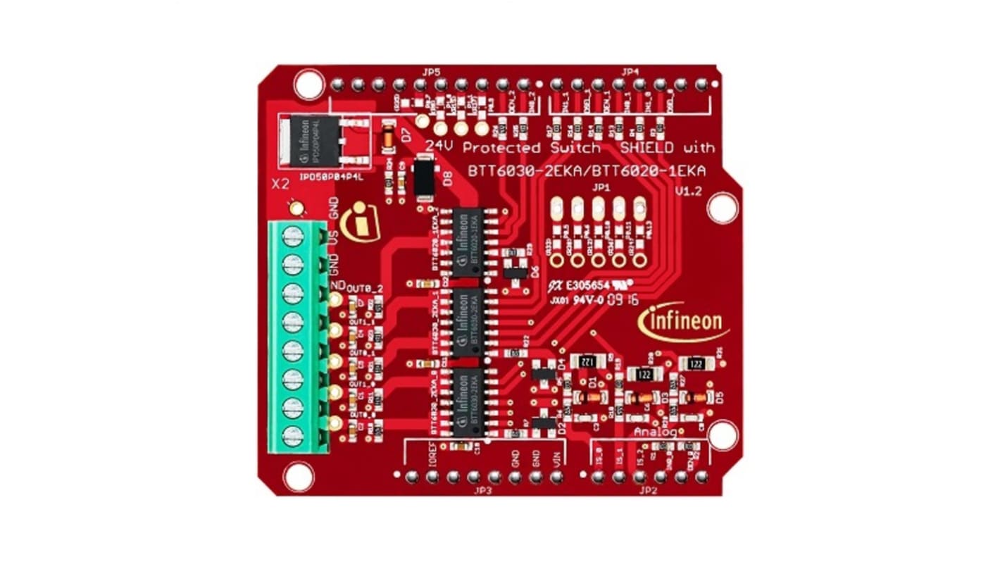 Infineon 24V Protected Switch Shield Microcontroller Evaluation Board 24VSHIELDBTT6030TOBO1 | RS