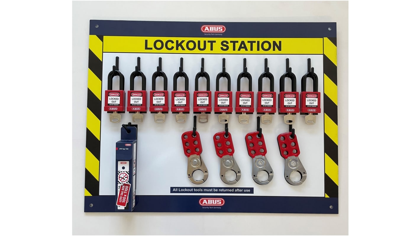 83456 | LOTO Shadow Board 10 Padlocks | RS