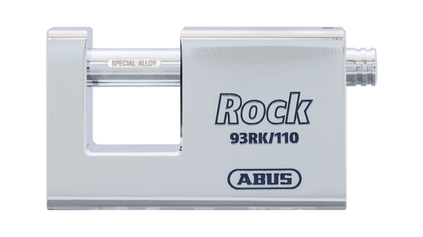 Z1L93RK/110 | ABUS Key Weatherproof Monobloc Padlock, 15mm Shackle | RS