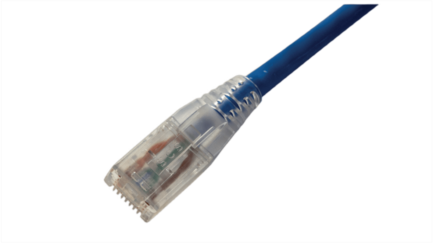 RJ45NGB-5.0MBL | HellermannTyton Connectivity Cat6 RJ45 to RJ45 Ethernet Cable, Unshielded, Blue ...