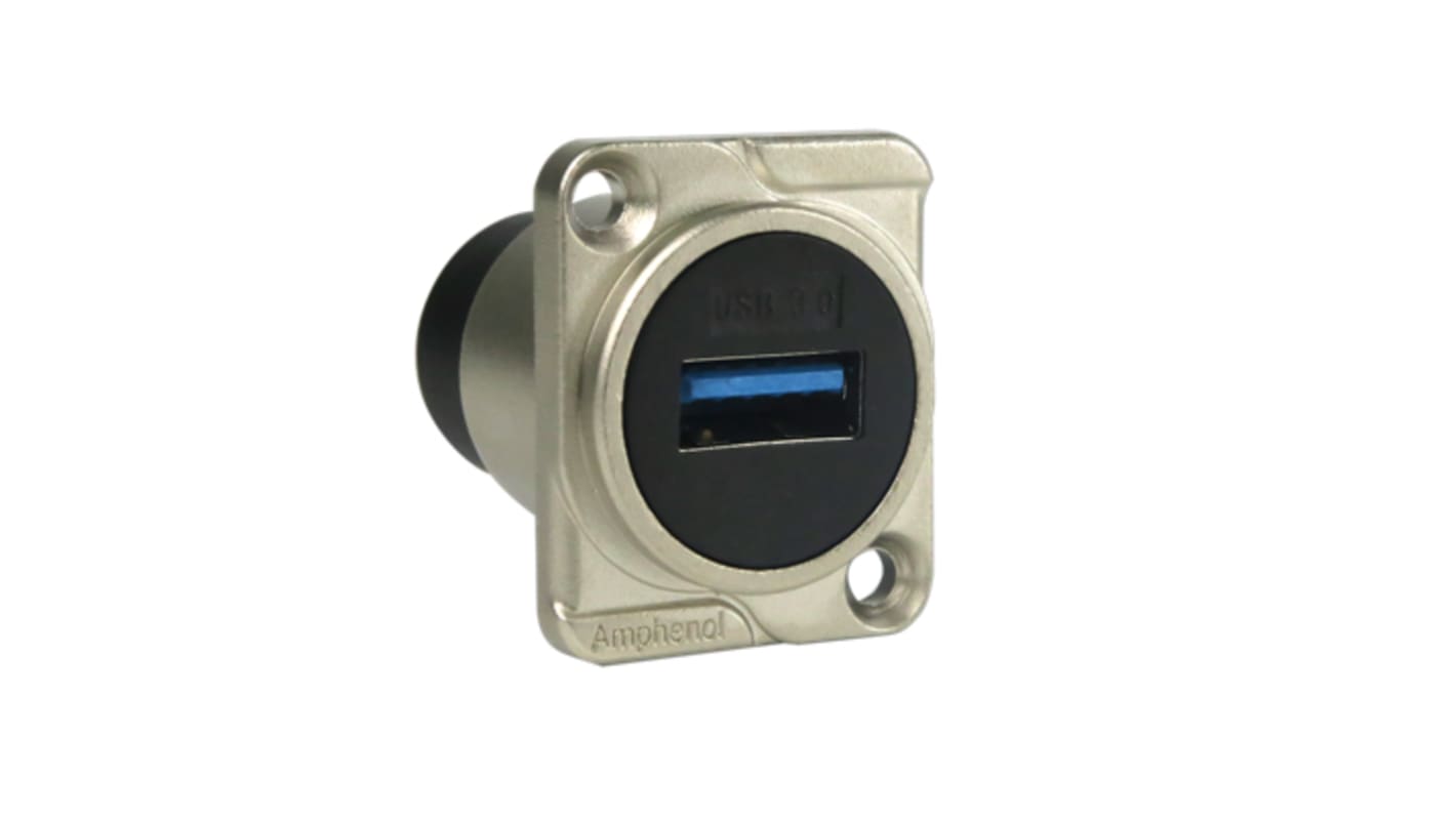 AC-USB3-AA | Amphenol Audio Straight, Chassis Mount, Socket Type Type A ...