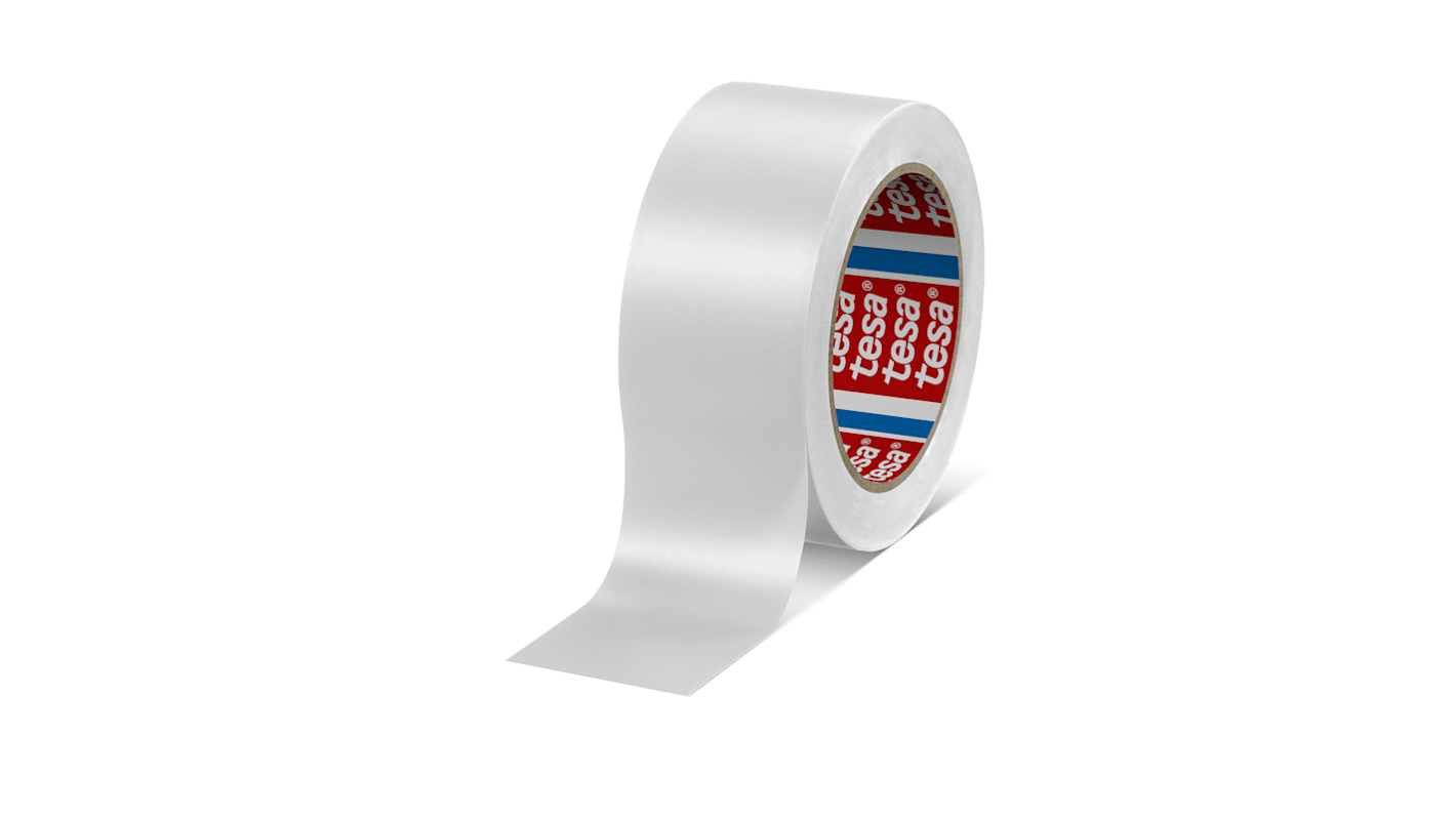 60760-00094-15 | Tesa White PVC 33m Floor Tape, 0.15mm Thickness | RS