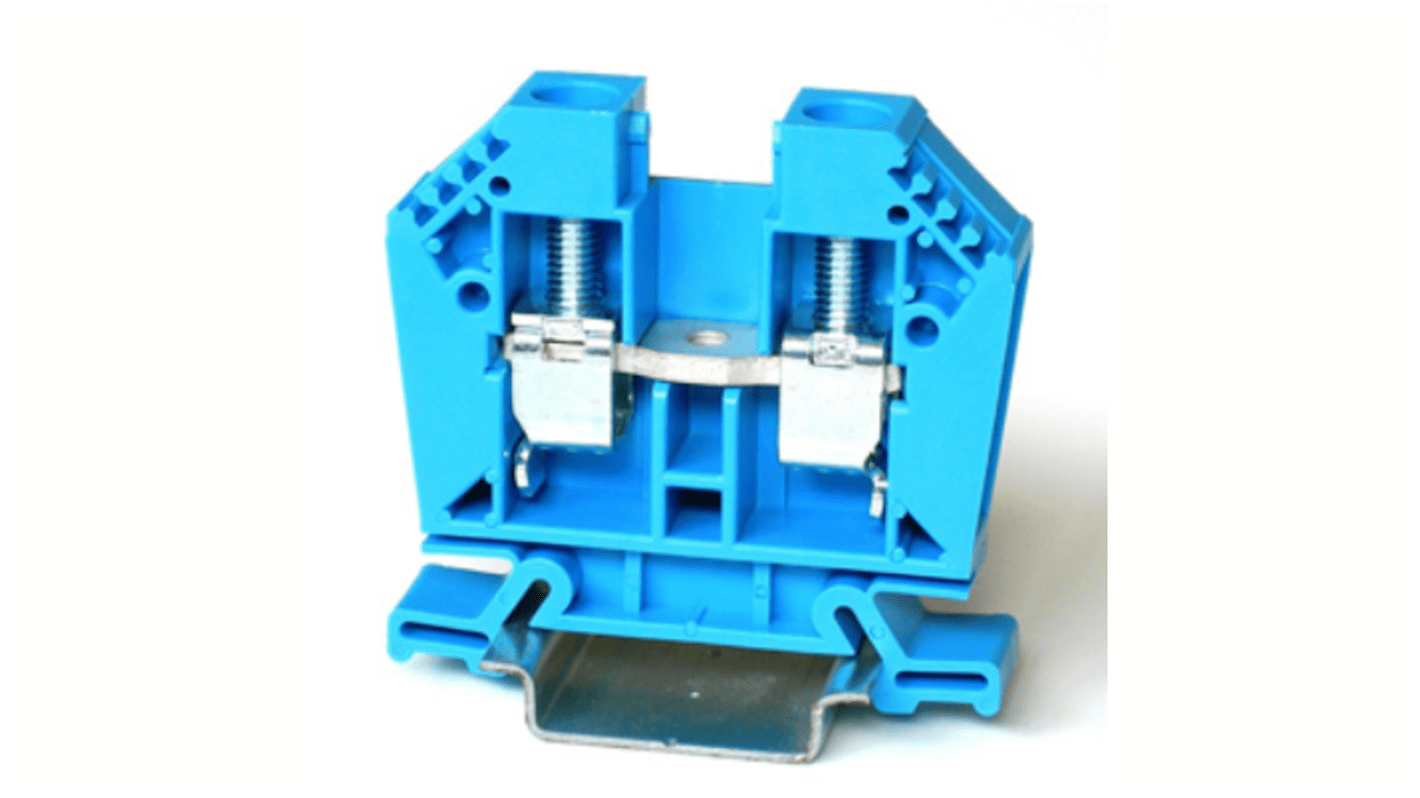 RS PRO Blue Feed Through Terminal Block, 25mm², 1-Level, Cage Clamp ...