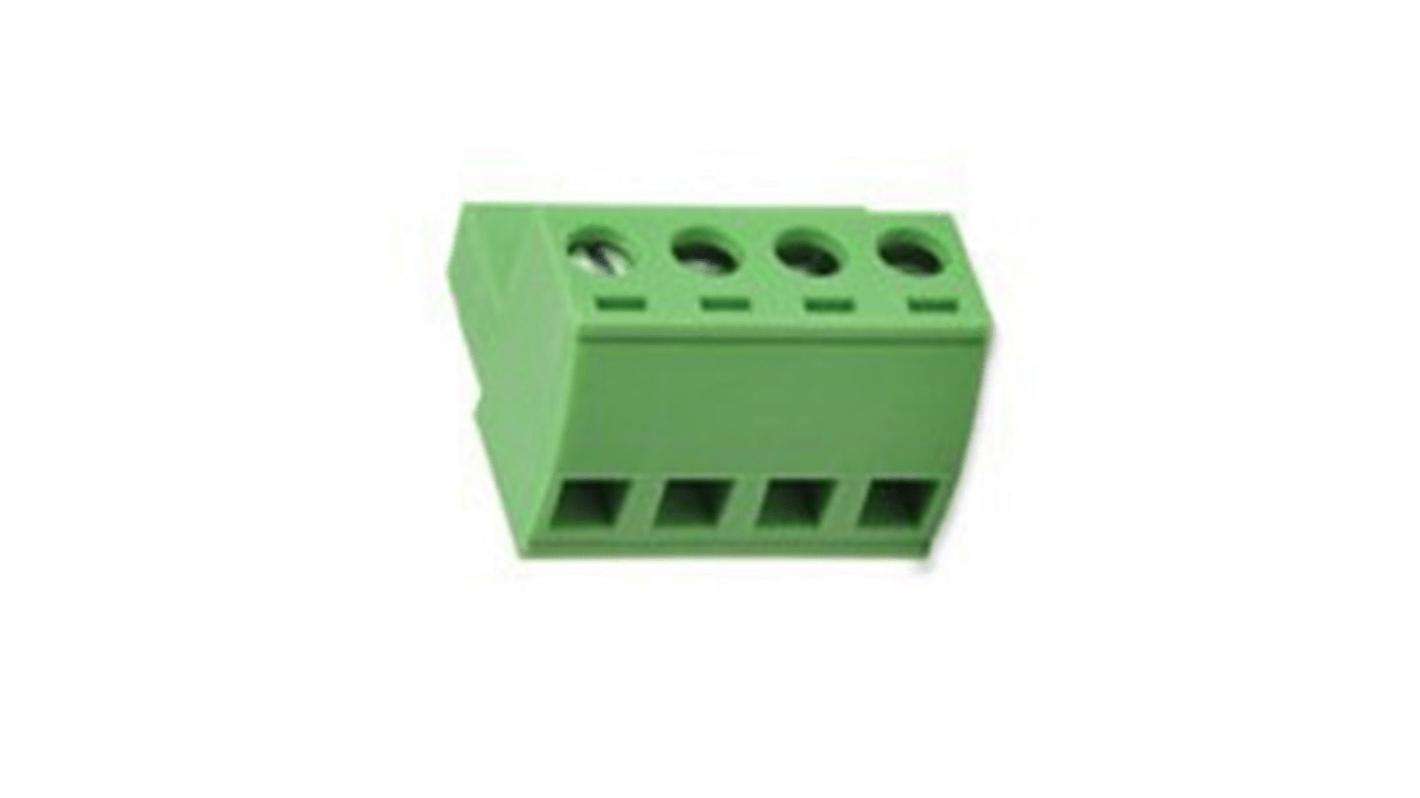 RS PRO 5.08mm Pitch 4 Way Pluggable Terminal Block, Plug, PCB, Cage Clamp Termination | RS