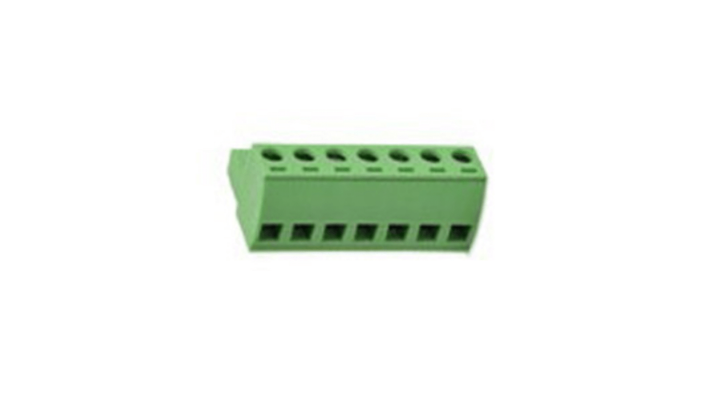 RS PRO 5.08mm Pitch 7 Way Pluggable Terminal Block, Plug, PCB, Cage ...
