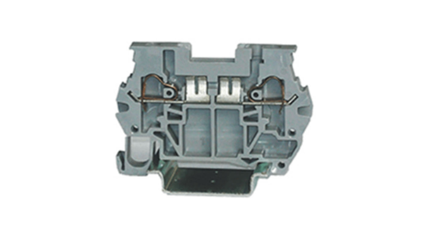 RS PRO Grey Component Terminal Block, 4mm², 1-Level, Spring Termination | RS