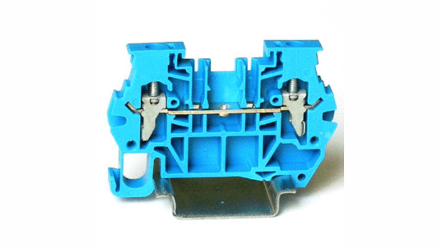 RS PRO Blue Feed Through Terminal Block, 4mm², 1-Level, Clamp ...