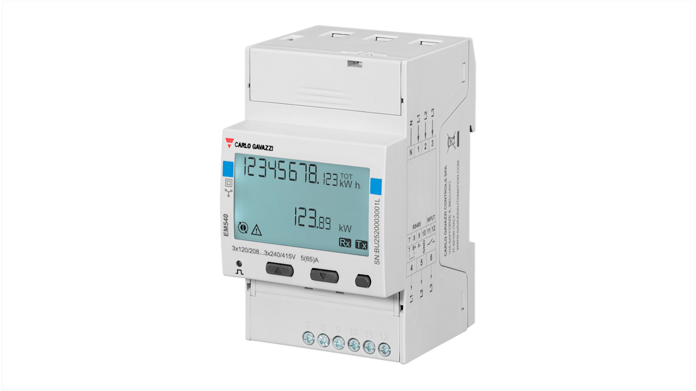 EM540DINAV23XS1PFB | Medidor de energía Carlo Gavazzi serie EM540 ...