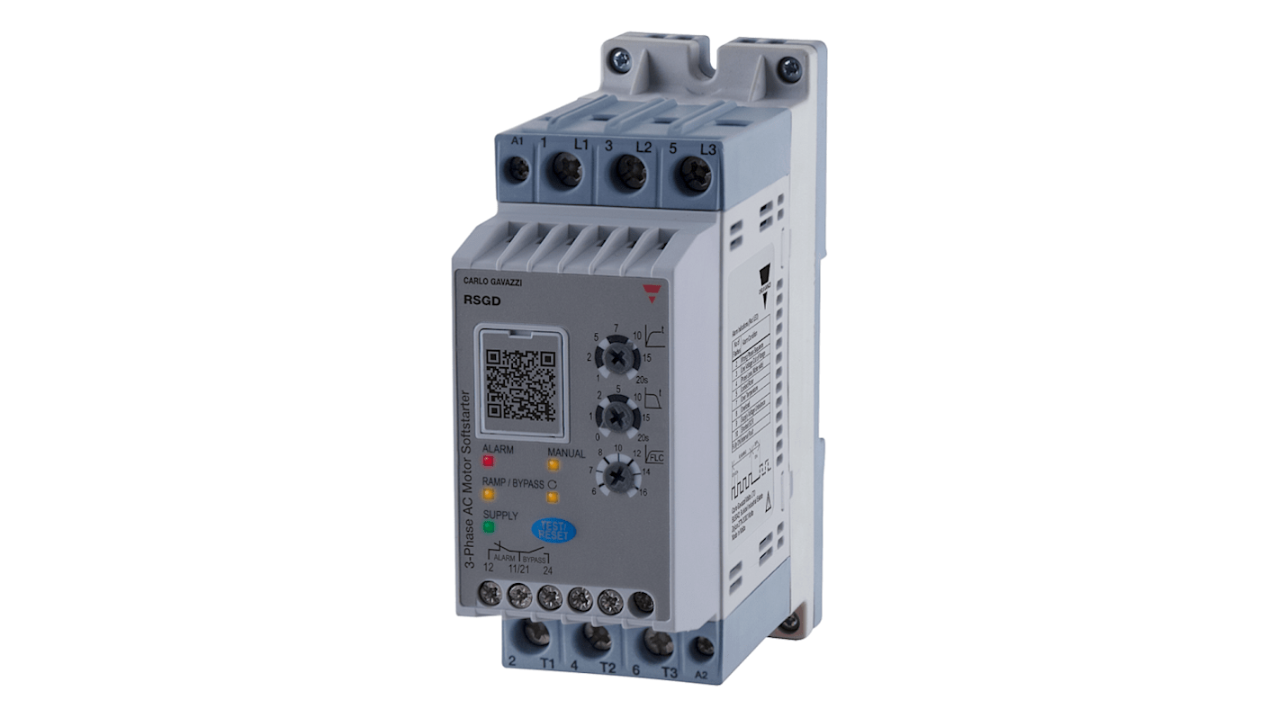 RSGD4016E0VD210C | Arrancador suave Carlo Gavazzi RSGD, 16 A, 400 V, 16 ...