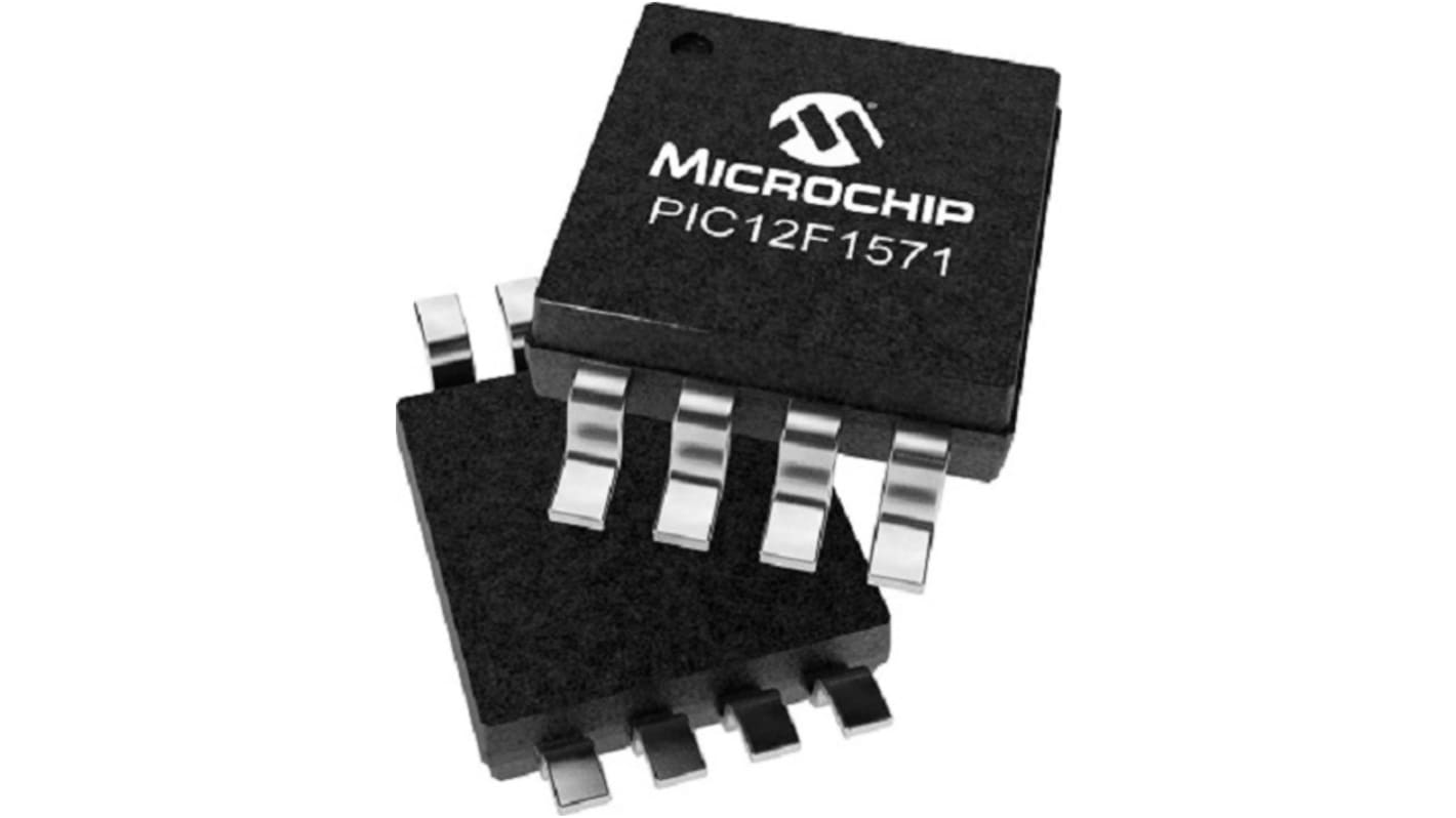 Microchip PIC12F1571T-I/MS 8 bit MCU Microcontroller MCU, PIC12, 8-Pin MSOP | RS