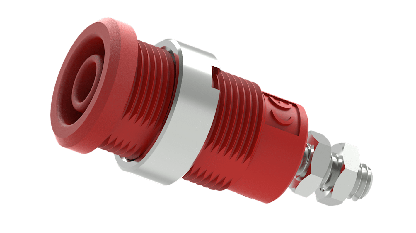 3265-I-R | Electro PJP Red Female Banana Socket, Plug In Termination ...