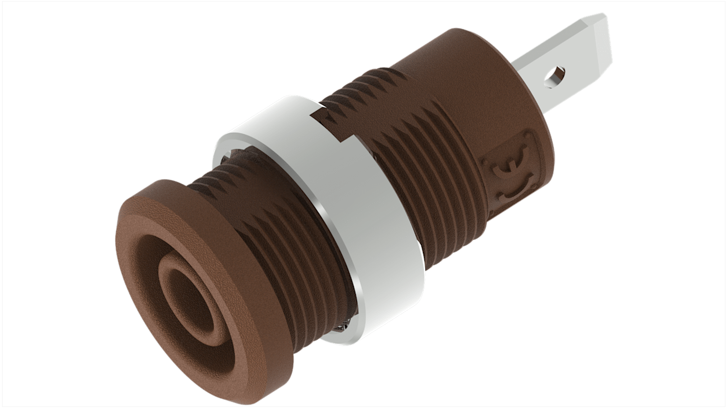 3274-I-Bn | Electro PJP Brown Female Banana Socket, Plug In Termination ...