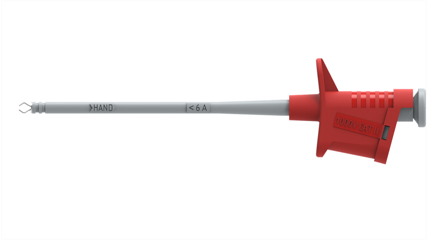 6005-IEC-R | Electro PJP Red Grabber Clip with Pincers, 6A, 1kV, 4mm ...