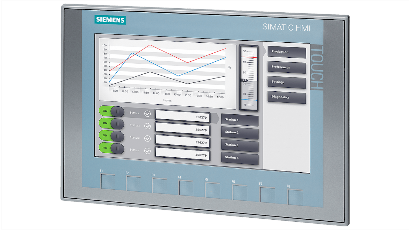 Siemens 6AG11232JB032AX0, SIPLUS, HMI-Panel, KTP900 Basic, LCD-TFT, 800 ...