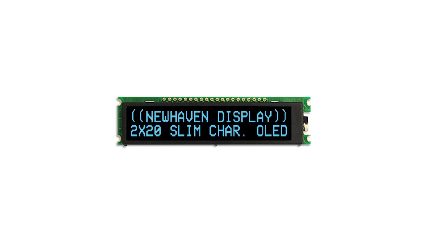NHD-0220CW-AB3 | NEWHAVEN DISPLAY INTERNATIONAL Blue OLED Display I2C, Parallel, SPI Interface | RS