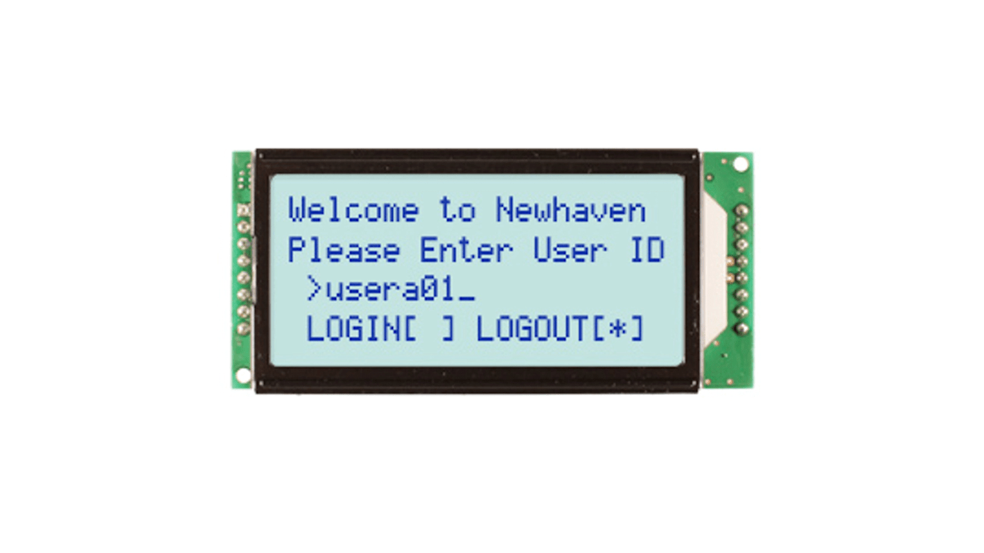 NEWHAVEN DISPLAY INTERNATIONAL NHD-0420H1Z-FSW-GBW-33V3 NHD LCD LCD Display, White on White, 4 ...