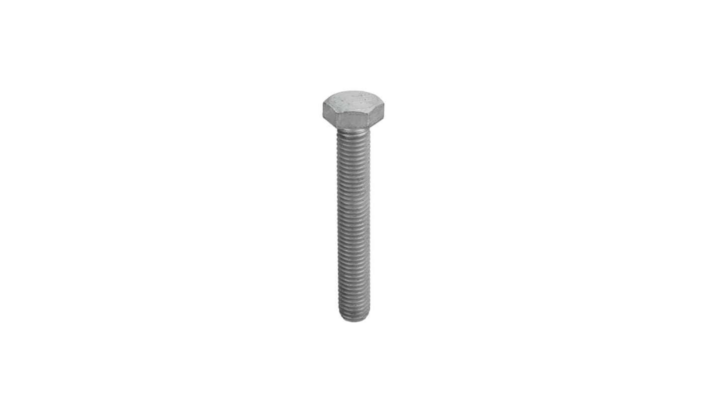 RS PRO Galvanised Steel Hex, Hex Bolt, M20 x 100mm | RS