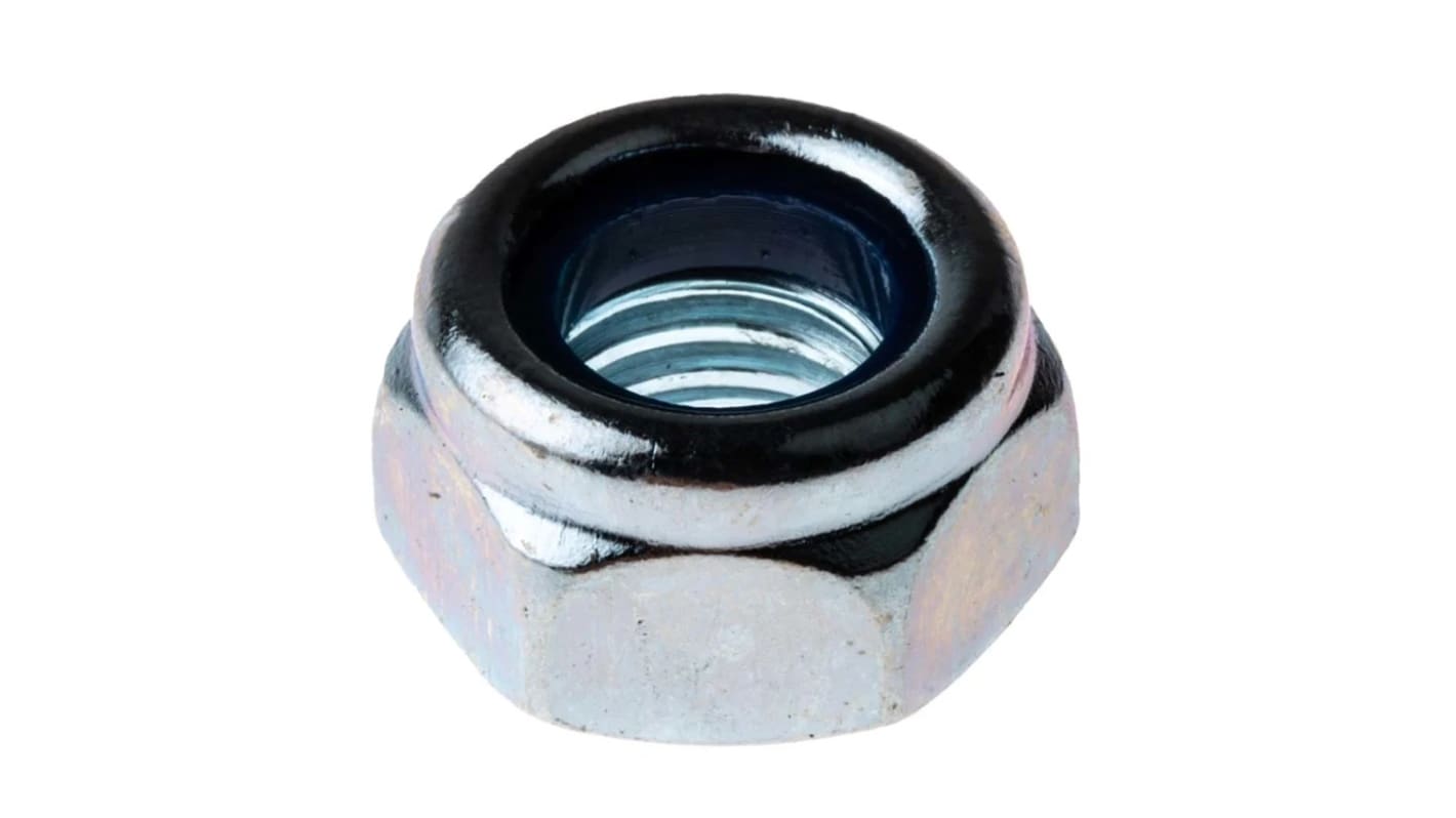 RS PRO, Zinc Plated Bright Zinc Plated Steel Hex Nut, DIN 985/DIN 982, M8 | RS