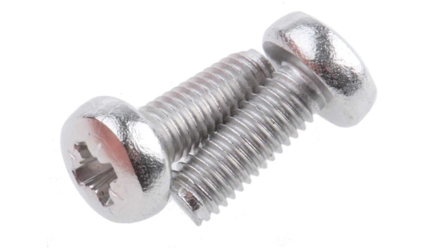 RS PRO Pozi Pan A2 304 Stainless Steel Machine Screw DIN 7985, M3x8mm | RS