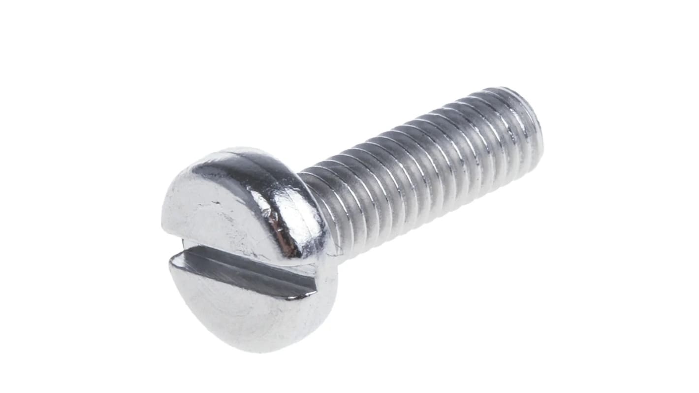RS PRO Slot Pan A4 316 Stainless Steel Machine Screw DIN 85, M3x10mm | RS