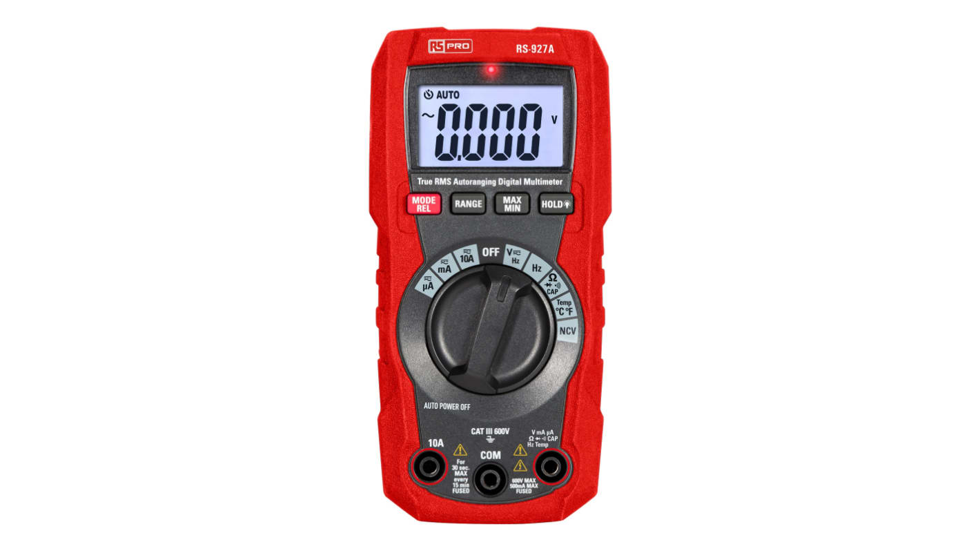 RS PRO RS-927A Handheld Digital Digital Multimeter, True RMS, 10A ac ...