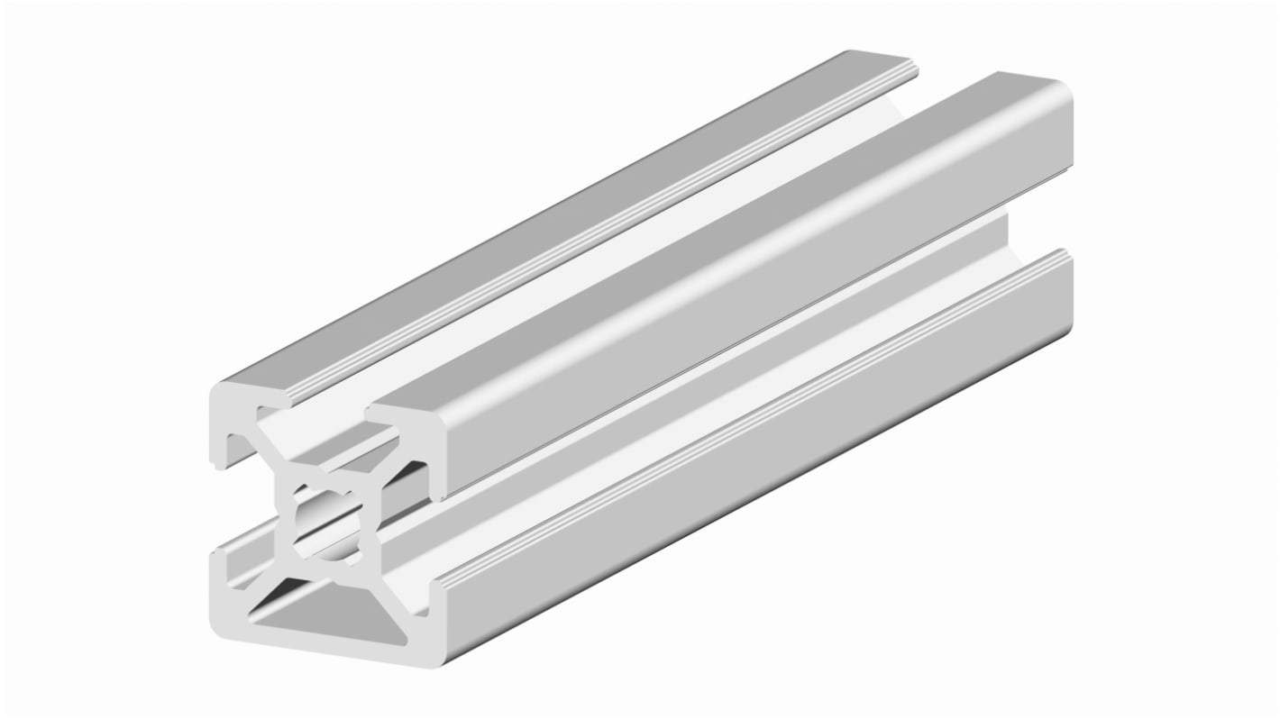 RS PRO Silver Aluminium, Anodized Profile Strut, 20 x 20 mm, 6mm Groove ...