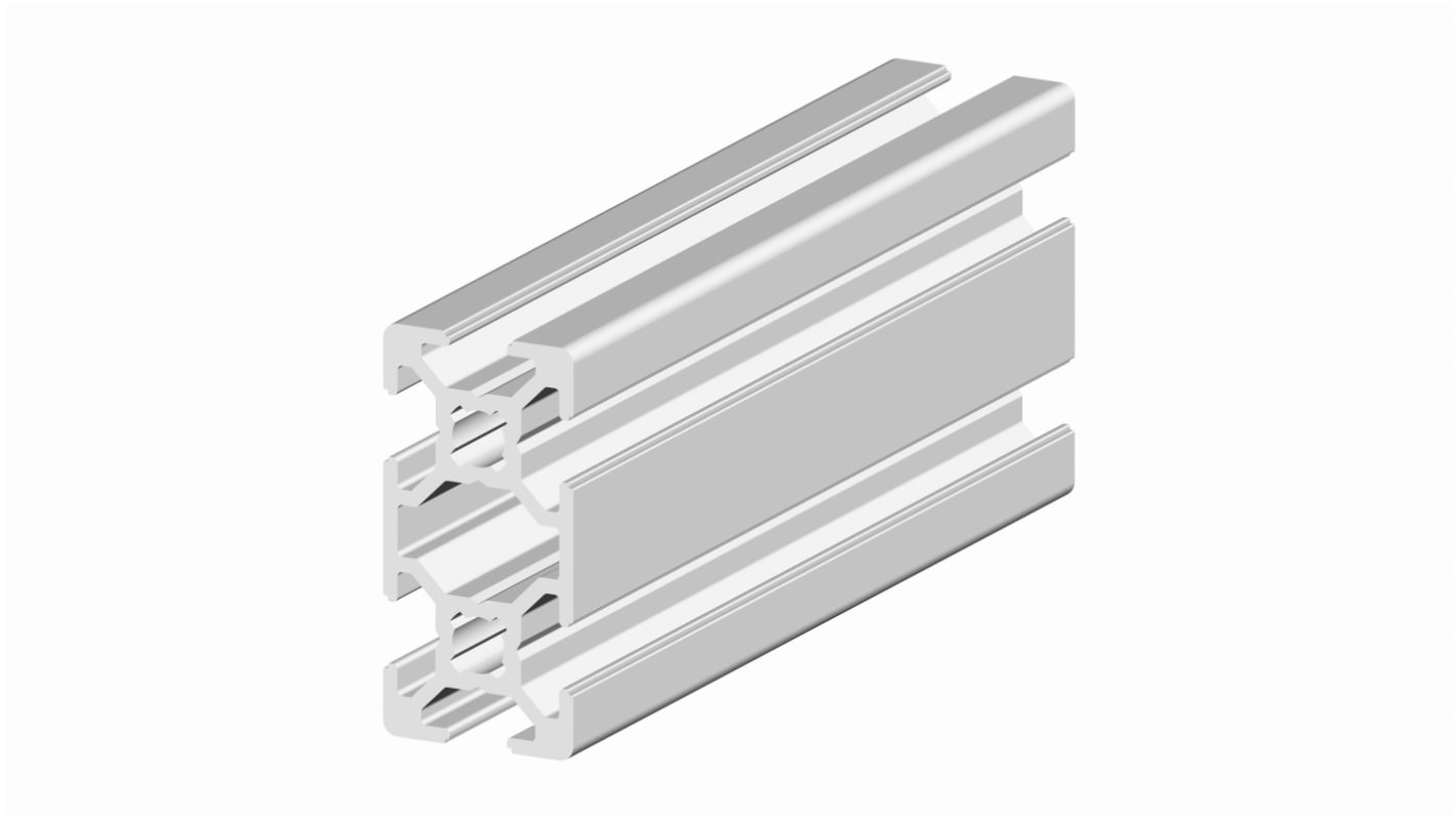 RS PRO Silver Aluminium, Anodized Profile Strut, 20 x 40 mm, 6mm Groove ...