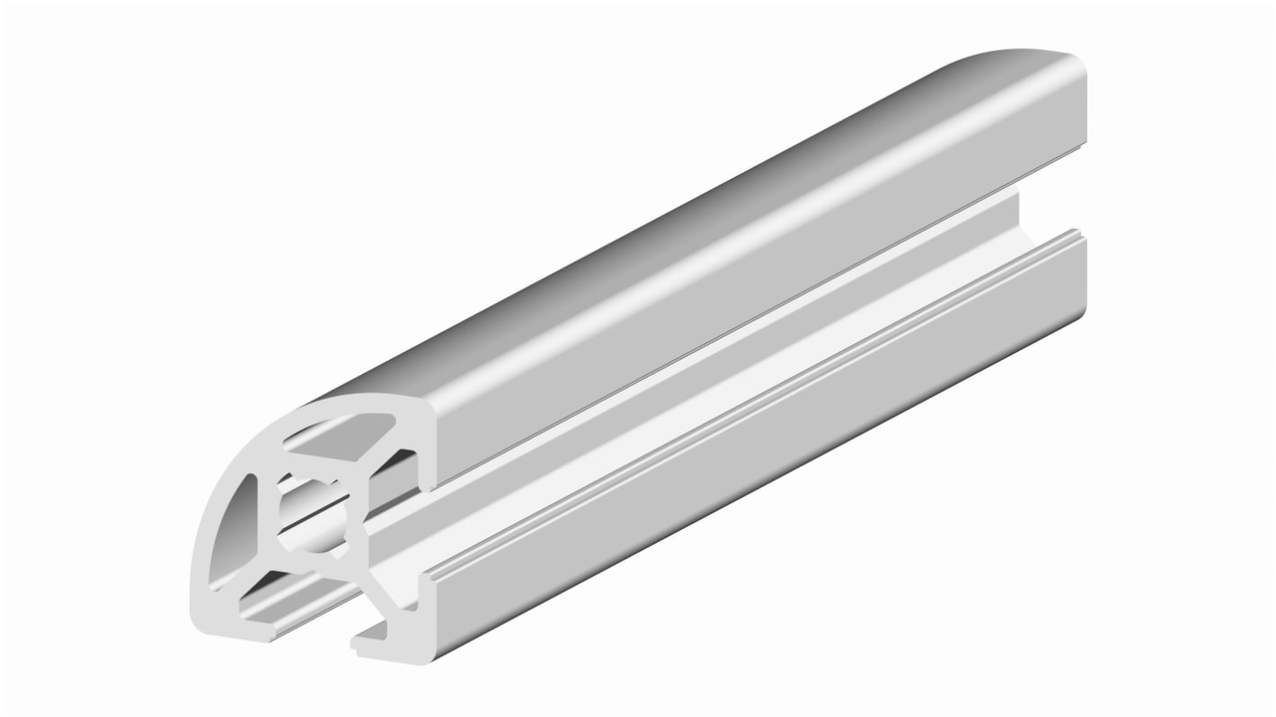 RS PRO Silver Aluminium, Anodized Profile Strut, 20 x 20 mm, 6mm Groove ...