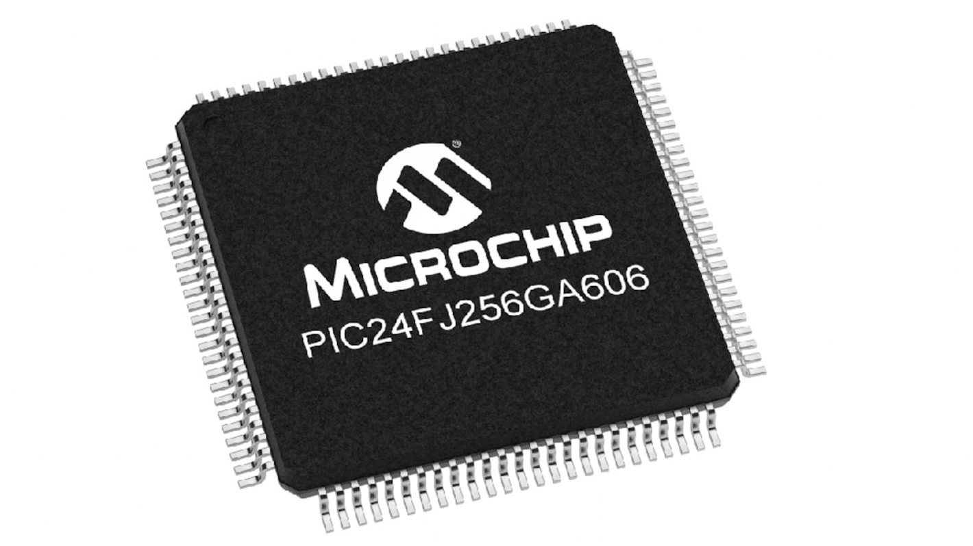 Microchip PIC24FJ256GA606-I/PT PIC Microcontroller, PIC24F, 64-Pin TQFP ...