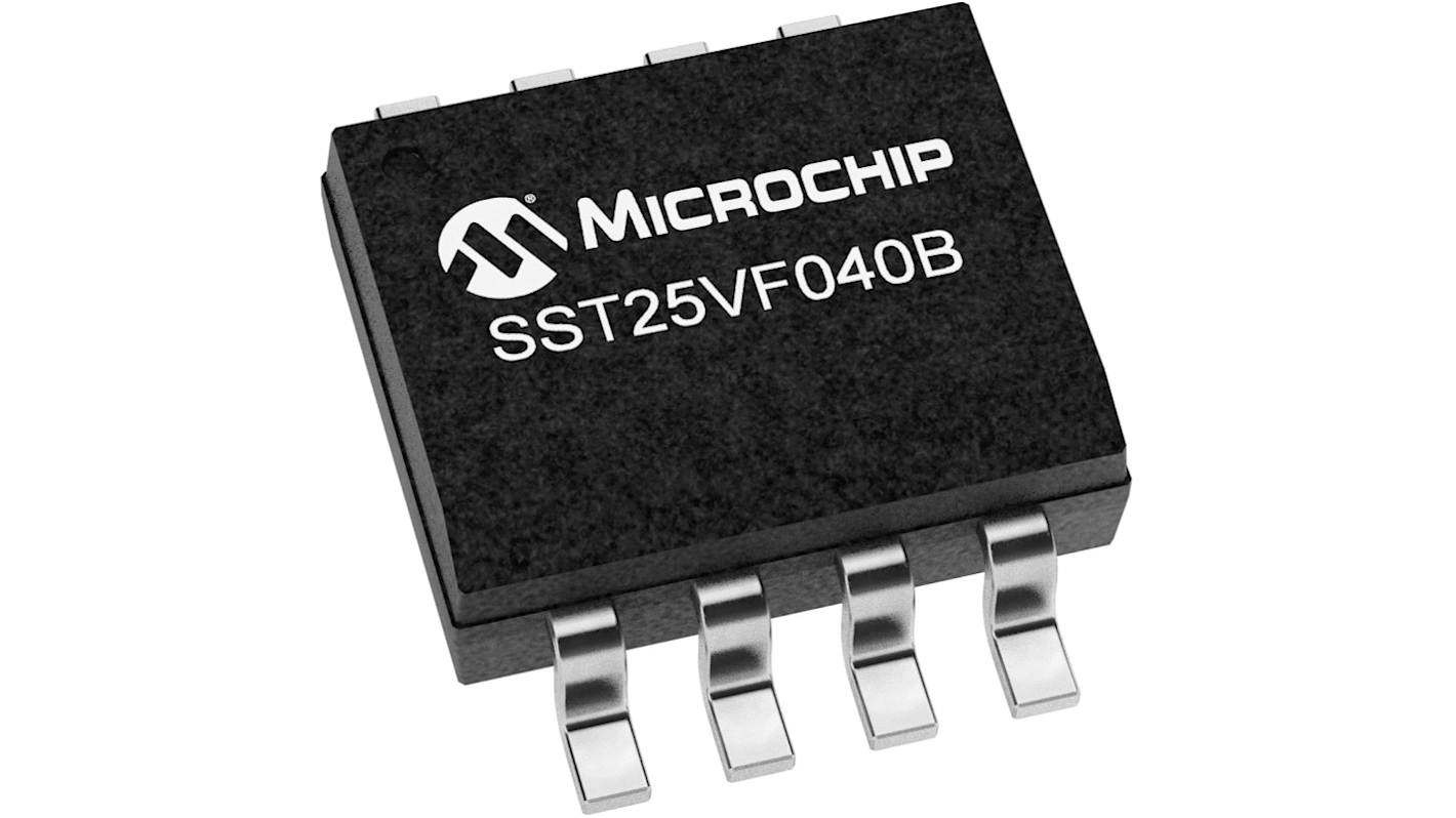 Microchip 4Mbit SPI Flash Memory 8-Pin SOIC, SST25VF040B-50-4I-SAF-T | RS