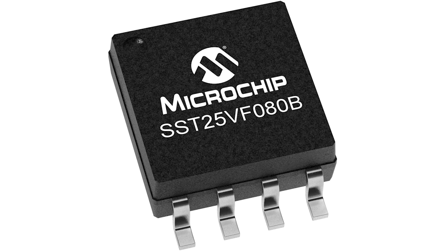 Microchip 8Mbit SPI Flash Memory 8-Pin SOIJ, SST25VF080B-50-4C-S2AF-T | RS